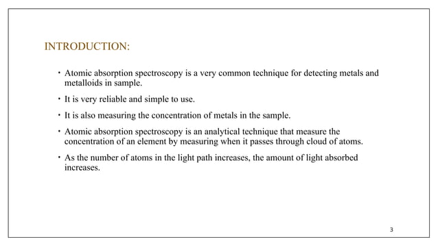 Presentation On Atomic Absorption Spectroscopy Pptx Free Download