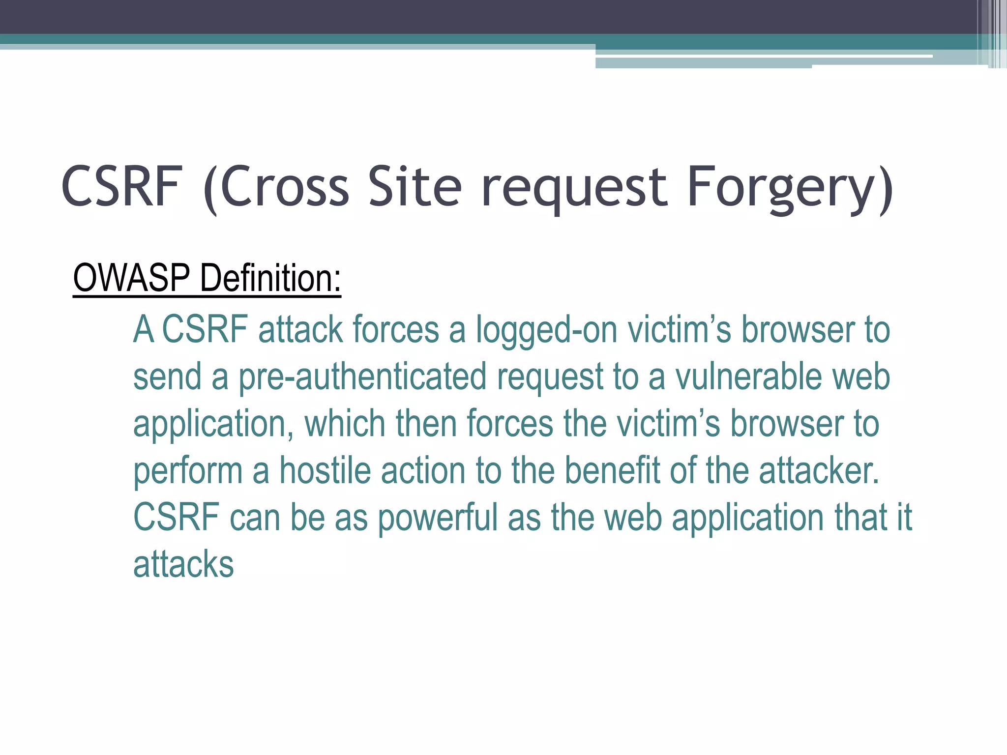 Presentation on Web Attacks | PPTX