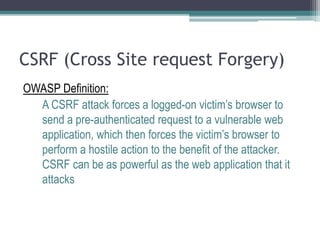 Presentation on Web Attacks | PPTX