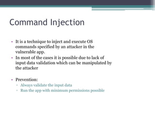 Presentation on Web Attacks | PPTX