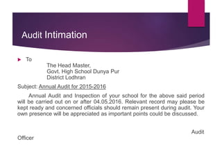 Presentation on audit | PPTX