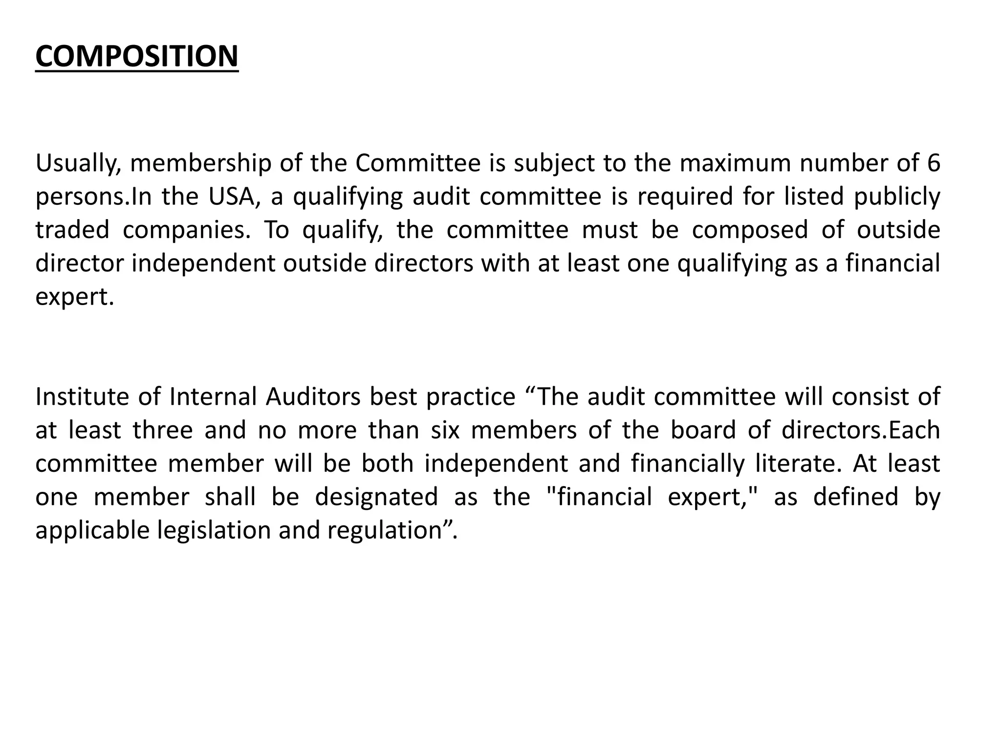 Overview on Audit committee | PPT