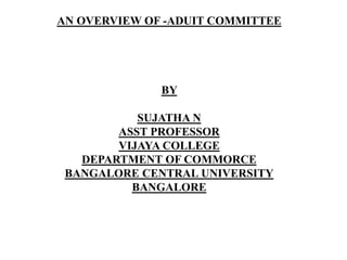 Overview on Audit committee | PPT
