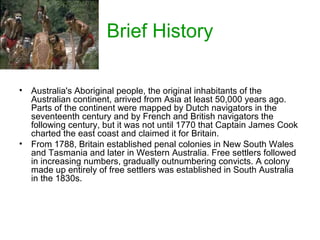 Presentation on australia country,history,climate,economy,education ...