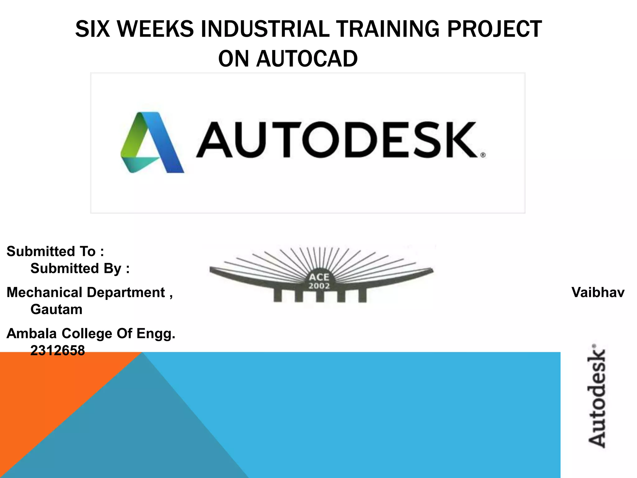 Presentation On Auto Cad | PPTX