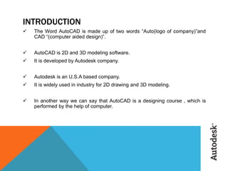 Presentation On Auto Cad | PPTX