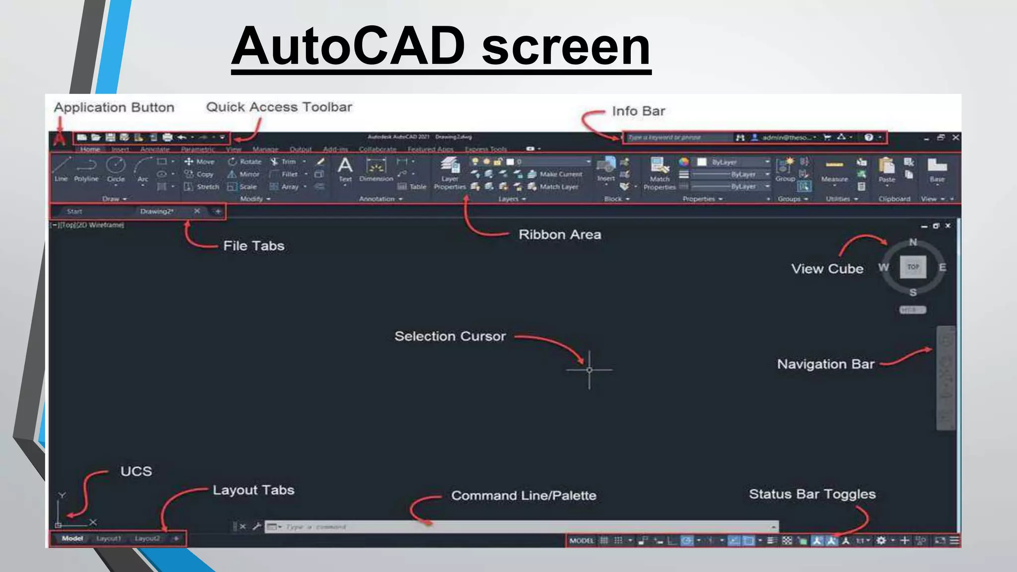 Presentation on AutoCAD.pptx | 3-D Graphics | Computer Software and Applications