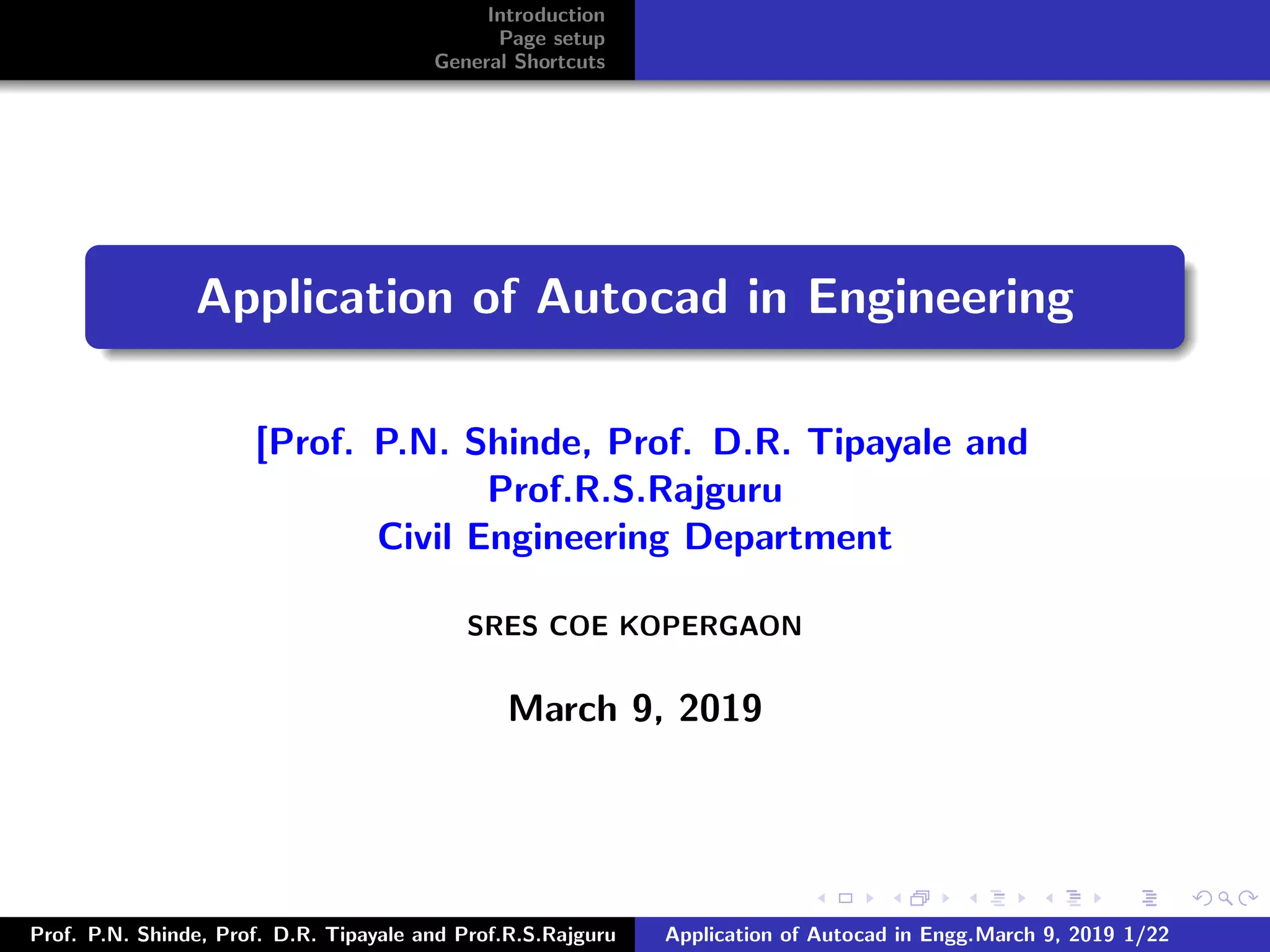 Applications of Auto Cad in Engineering. | PDF