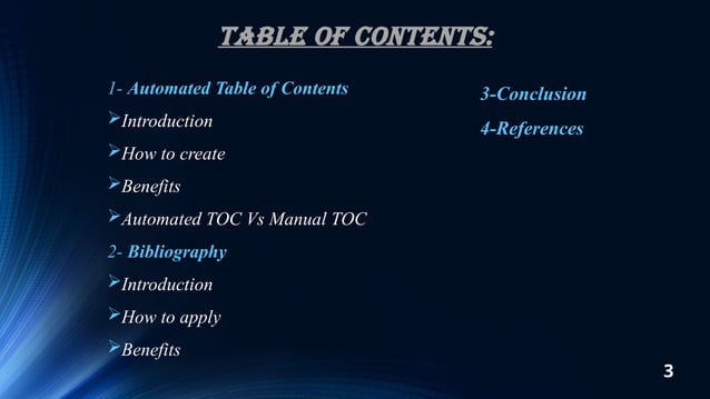 Presentation on automated TOC and bibliography.pptx | Desktop ...