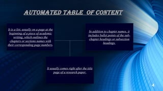 Presentation on automated TOC and bibliography.pptx