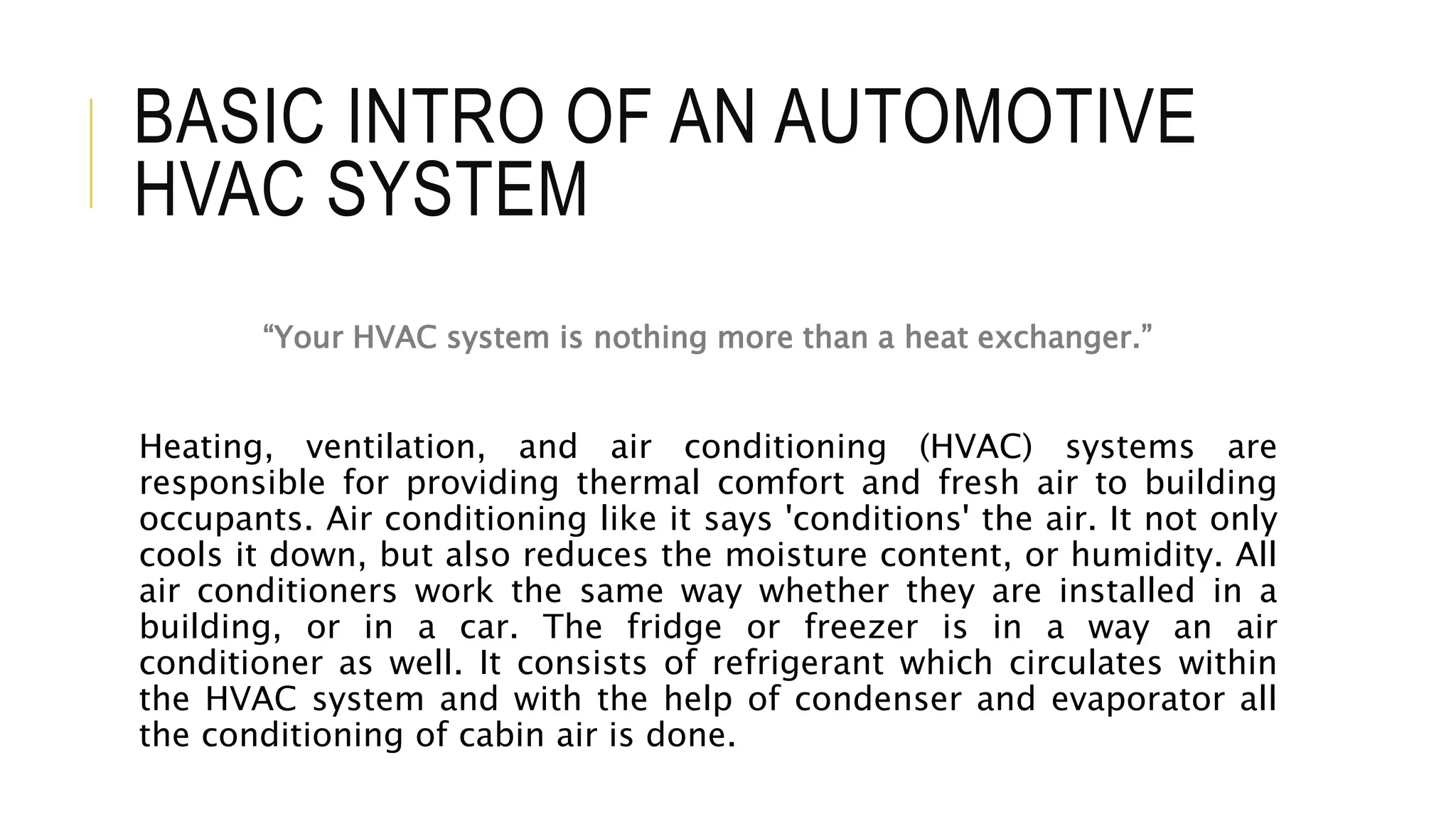 Presentation on automobile hvac system | PPTX