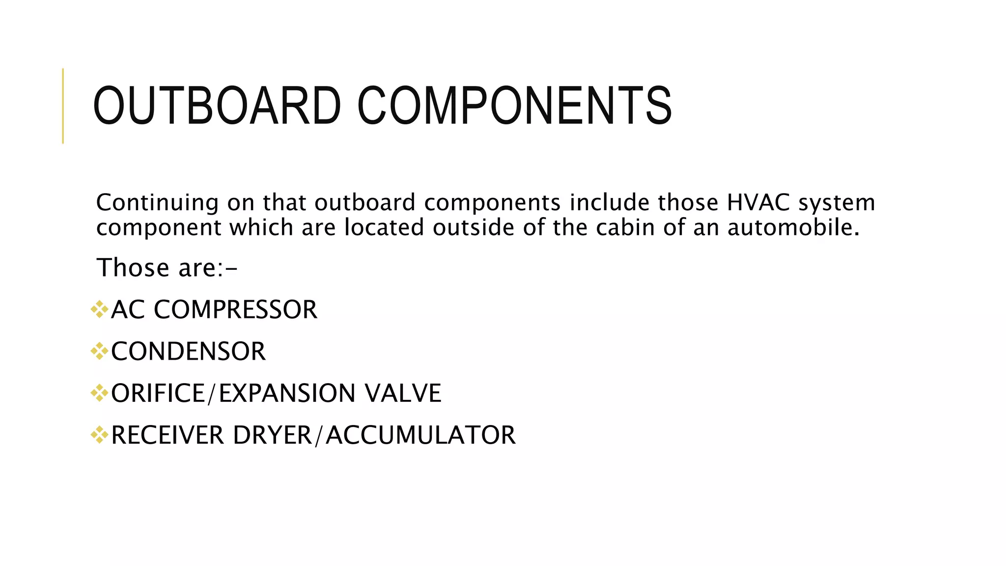 Presentation on automobile hvac system | PPTX