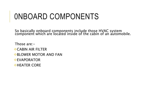Presentation on automobile hvac system | PPTX