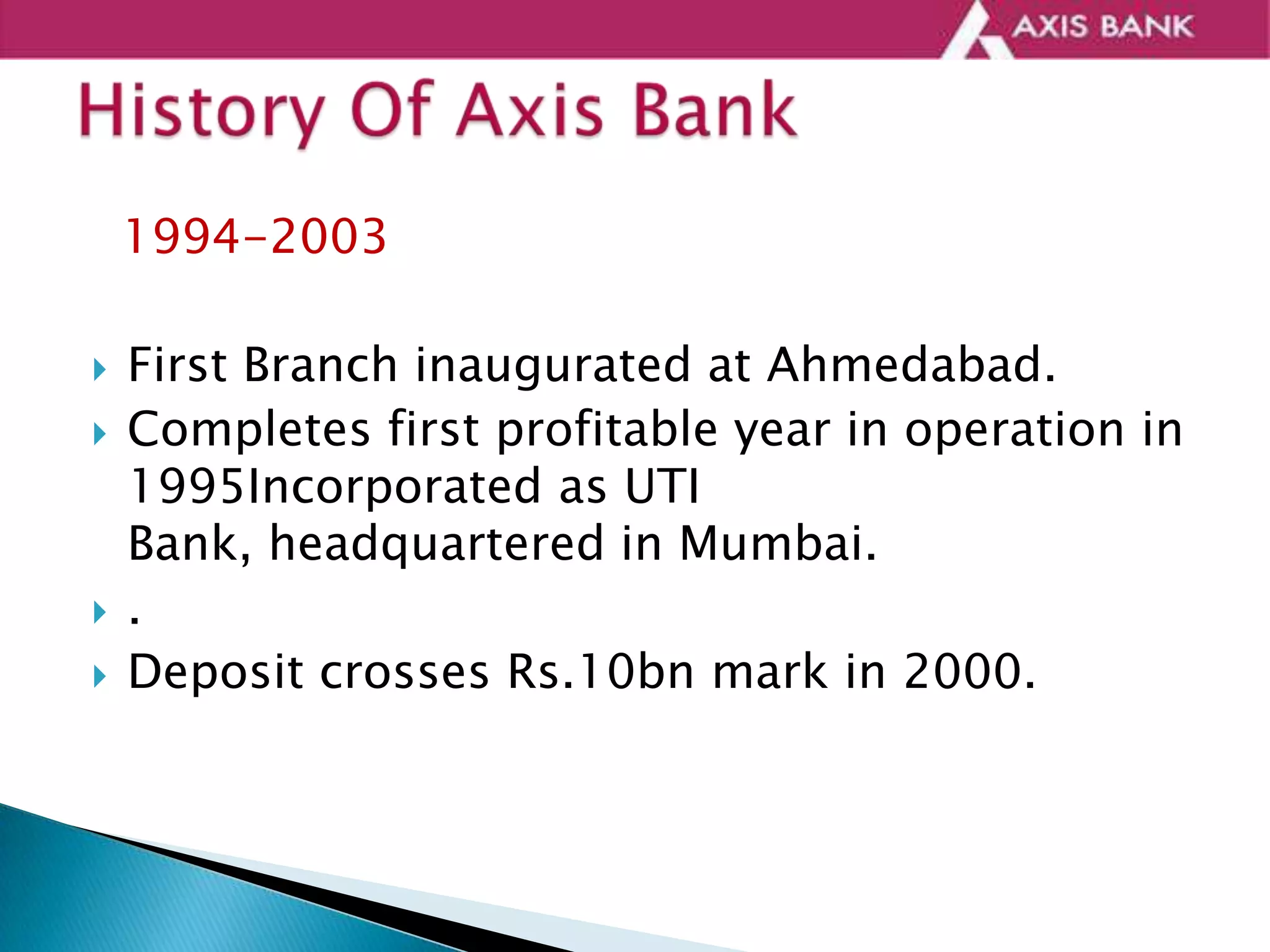 Presentation on axis bank | PPTX