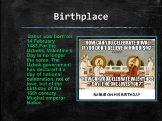 Presentation on babur by aum bokhare | PPTX