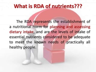 Presentation on balanced diet | PPTX