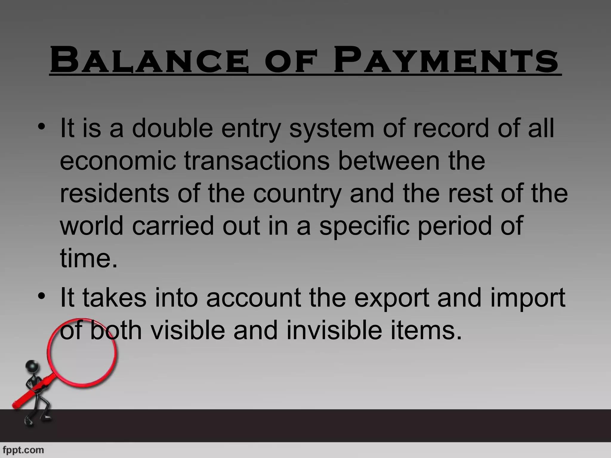Presentation on balance of payment | PPT