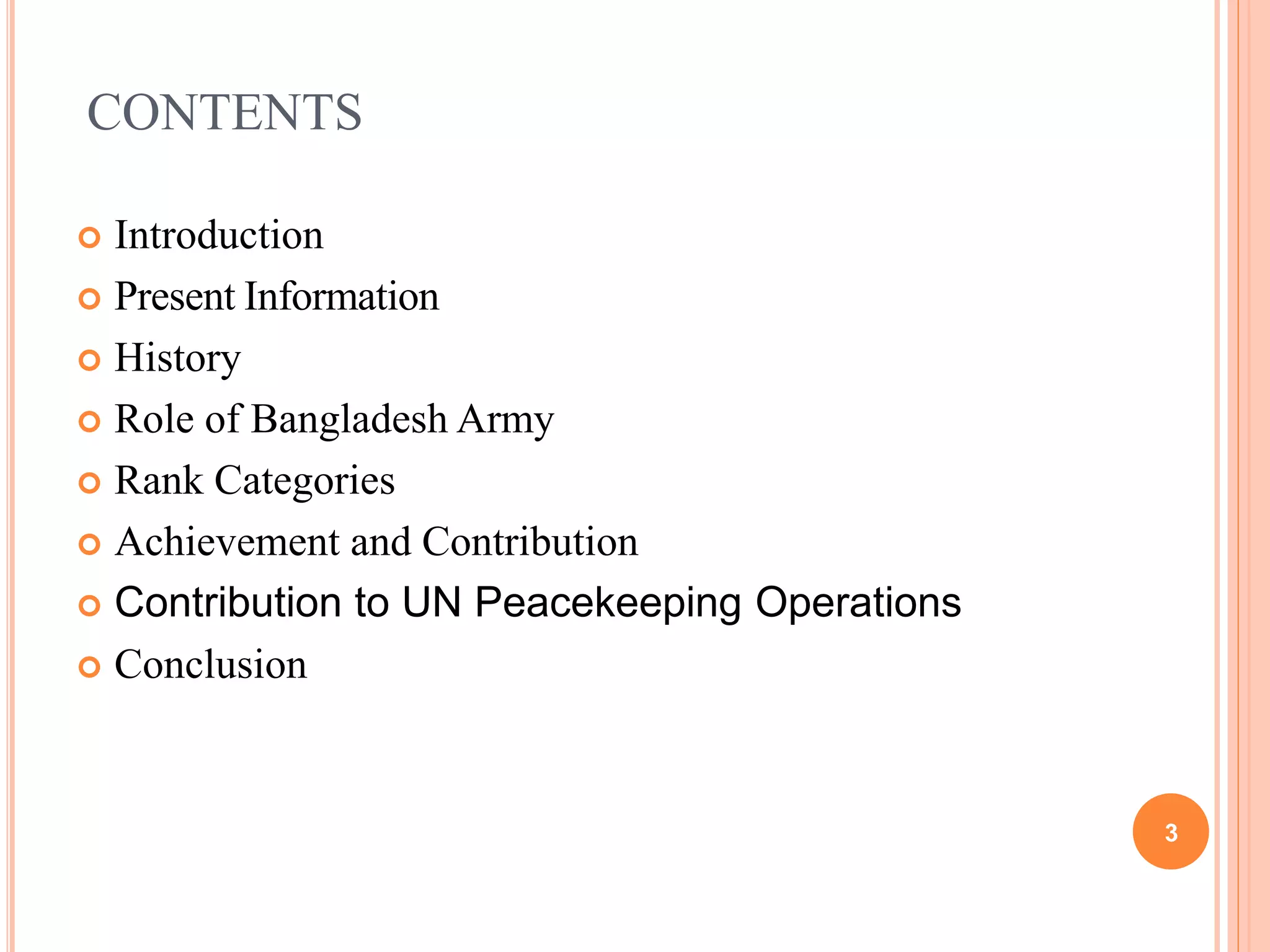 Presentation on Bangladesh Army | PPTX