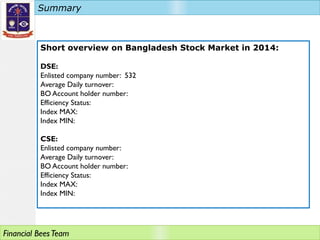 Presentation on bangladesh stock market | PPS