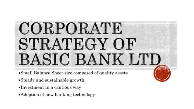 Presentation on Basic Bank | PPT