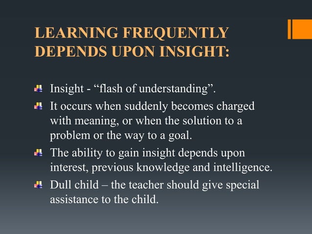 Presentation on Basic principles of learning and their implications ...