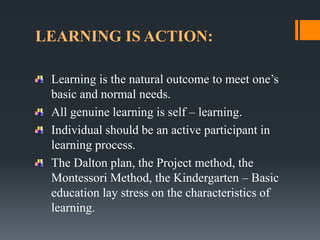 Presentation on Basic principles of learning and their implications | PDF