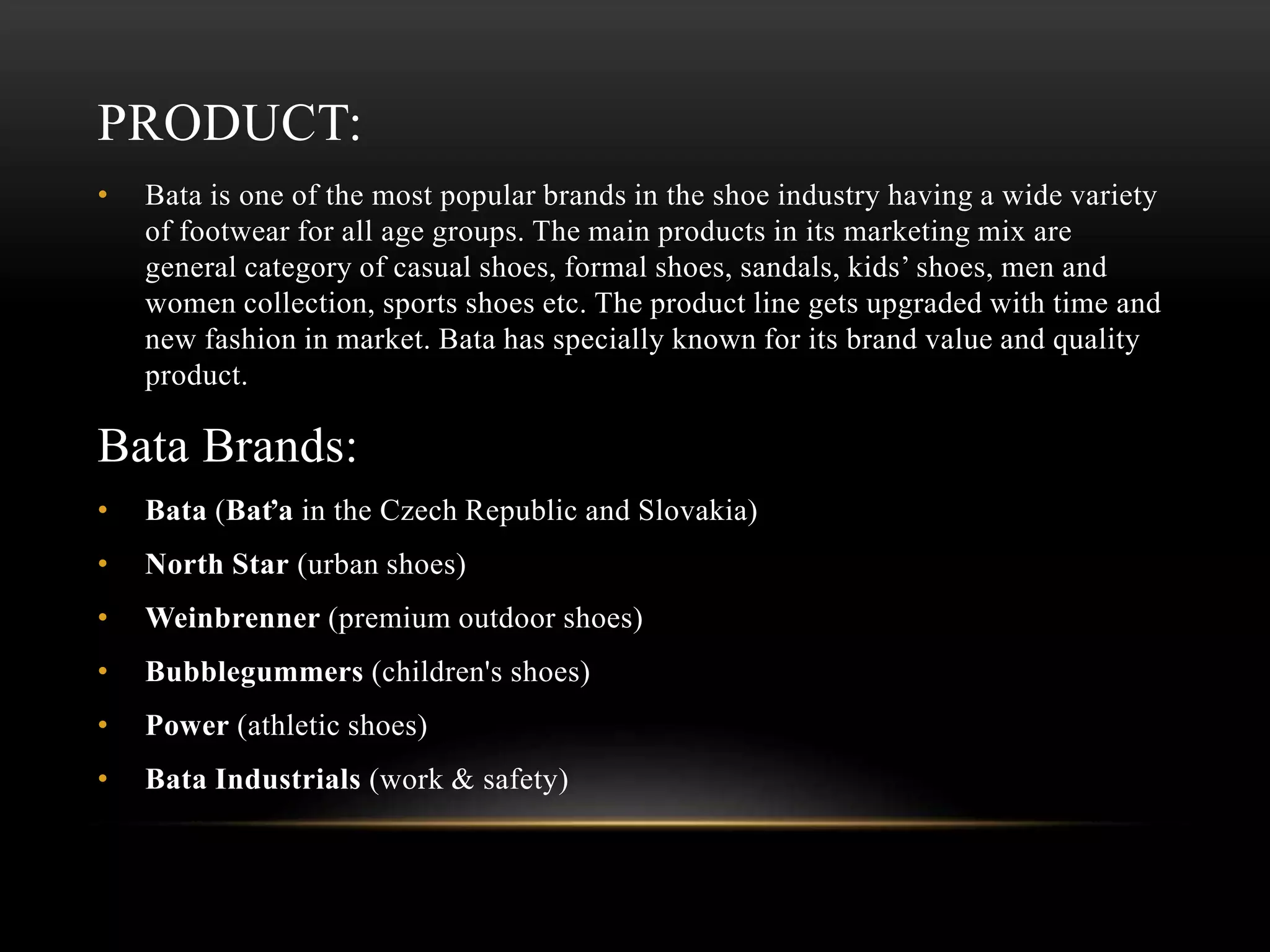 Presentation on Strategic Marketing of Bata pakistan | PPTX