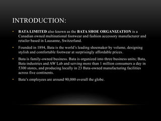 Presentation on Strategic Marketing of Bata pakistan | PPTX