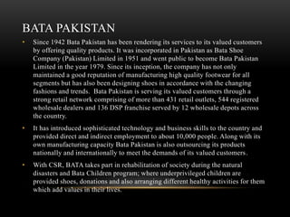 Presentation on Strategic Marketing of Bata pakistan | PPTX