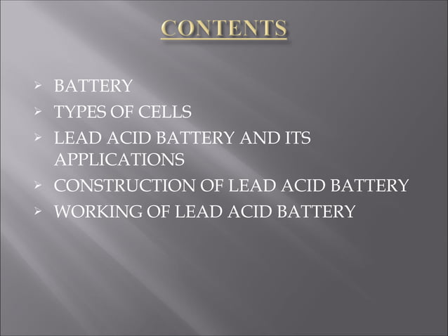 Presentation on battery | PPT | Chemistry | Science