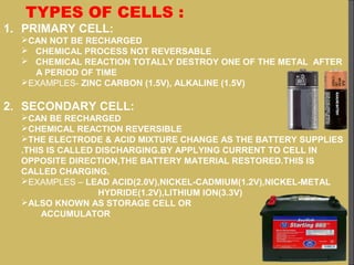 Presentation on battery | PPT