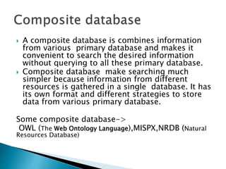 Presentation on Biological database By Elufer Akram @ University Of ...
