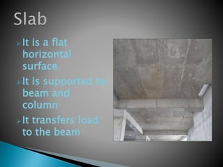 Presentation on beam, slab, column | PDF | Woodworking | Arts and Crafts