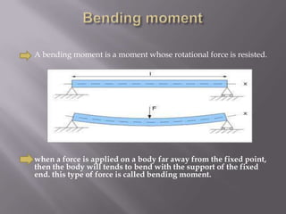 Presentation on bending moment | PPTX