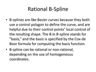 Presentation on bezier curve | PPTX