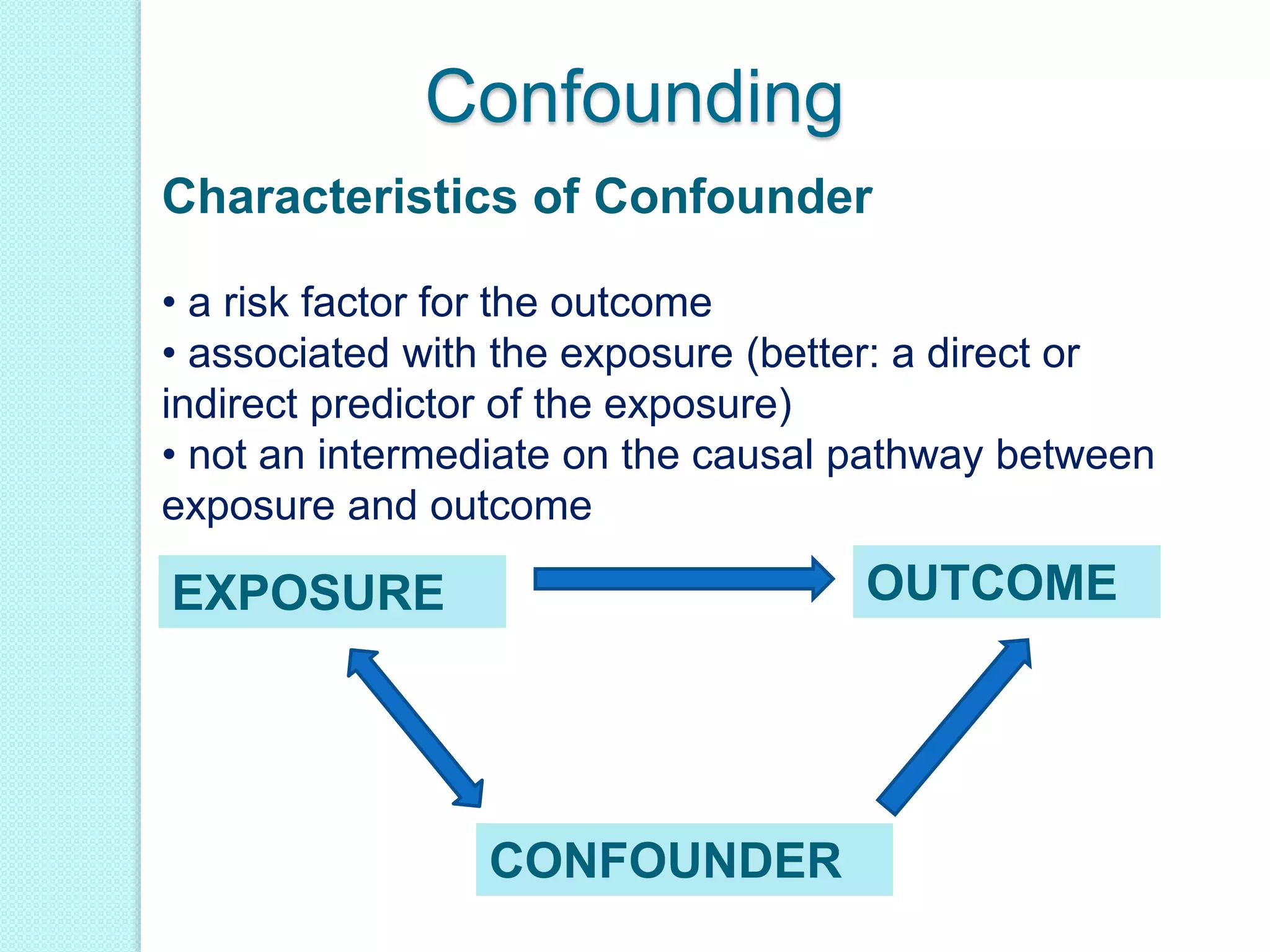 Presentation on bias and confouinding | PPTX