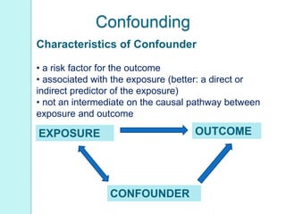 Presentation on bias and confouinding | PPTX
