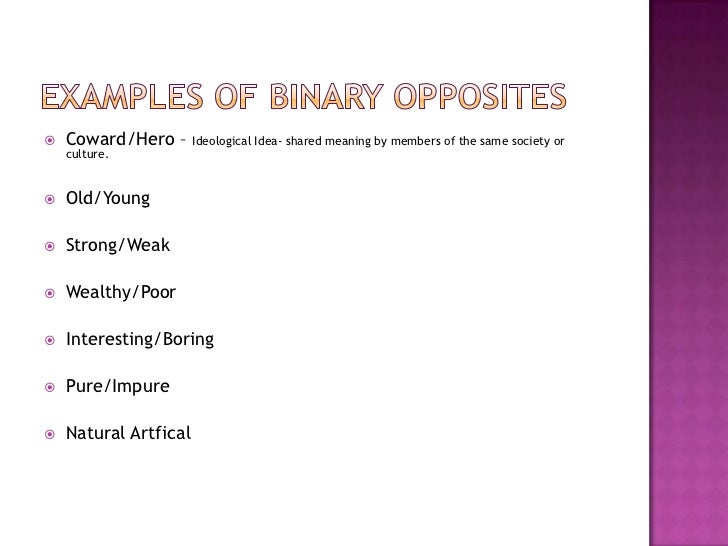 Presentation on binary opposition