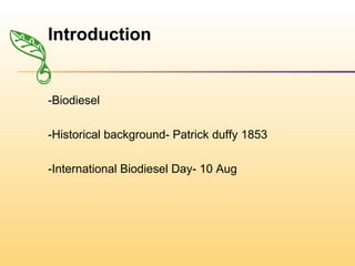 Presentation on biodiesel by kiran aajagekar | PPT