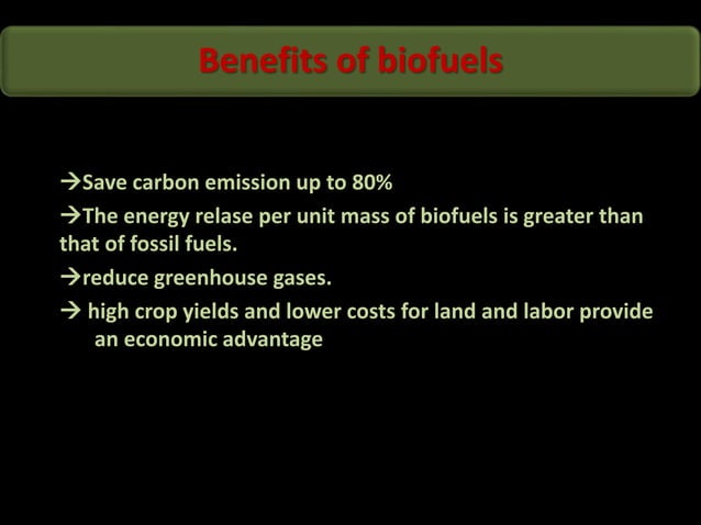 Presentation - Bio-fuels Generation | PPTX