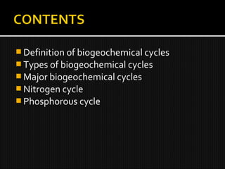 Presentation on biogeochemical cycles 2 | PPT