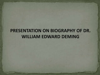 Presentation on biography of dr | PPTX