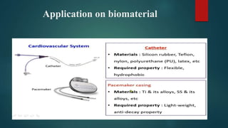 Presentation on biomaterial | PPTX | Chemistry | Science