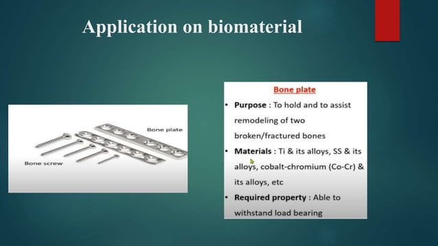 Presentation on biomaterial | PPTX | Chemistry | Science