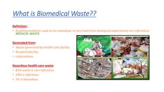 Presentation on Biomedical waste Management.pptx | Infectious Diseases ...