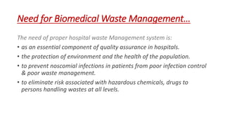 Presentation on Biomedical waste Management.pptx | Infectious Diseases ...