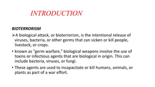 Presentation on bioterrorism | PPTX