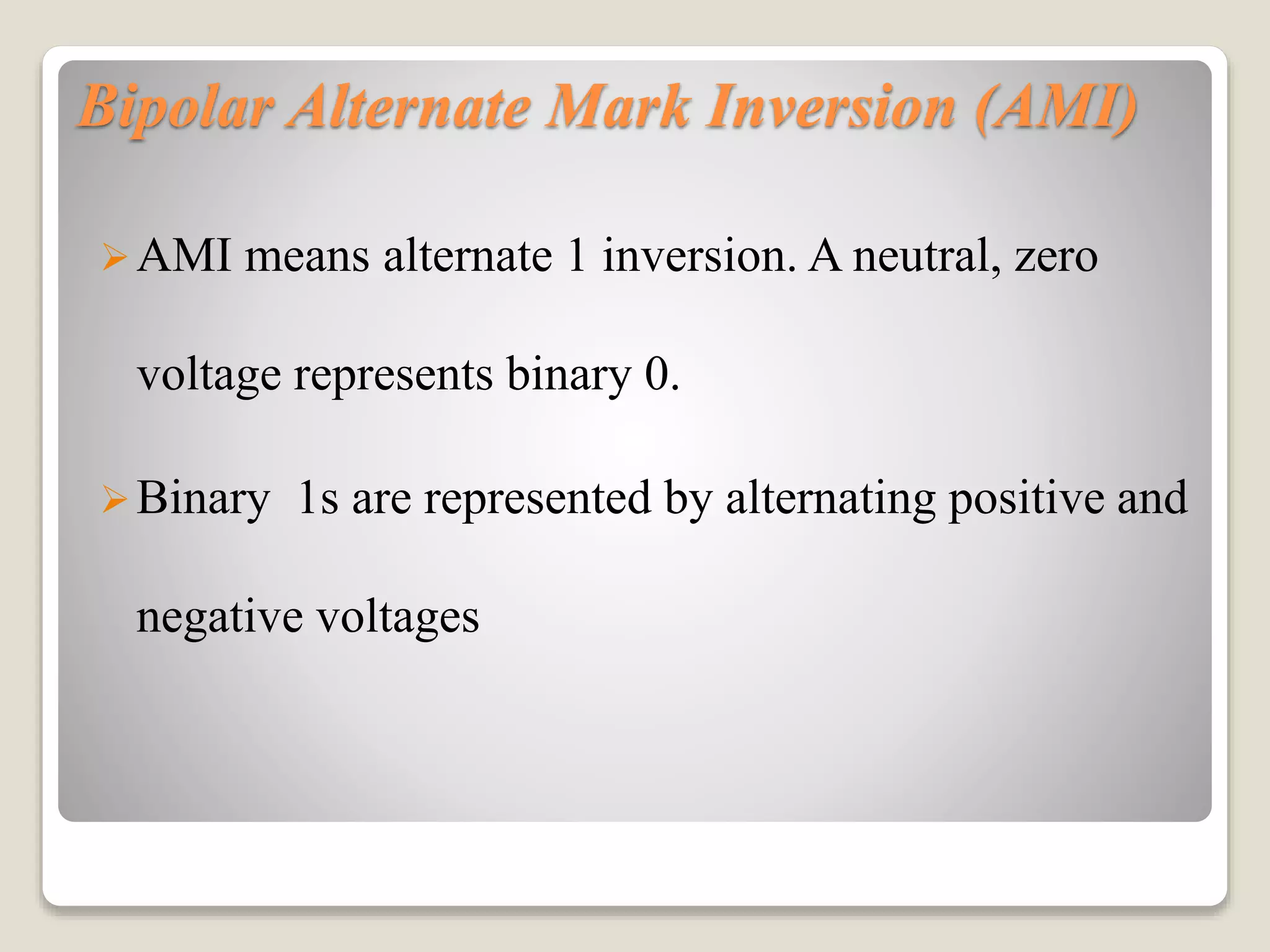 Presentation on bipolar encoding | PPTX