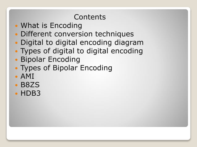 Presentation on bipolar encoding | PPTX