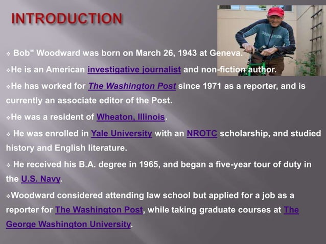 Presentation on bob woodward | PPTX